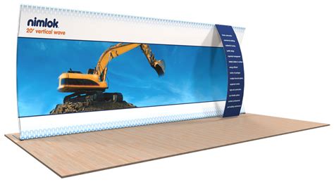 20ft Wave Vertical Curve Displays Trade Show Booth Exhibits