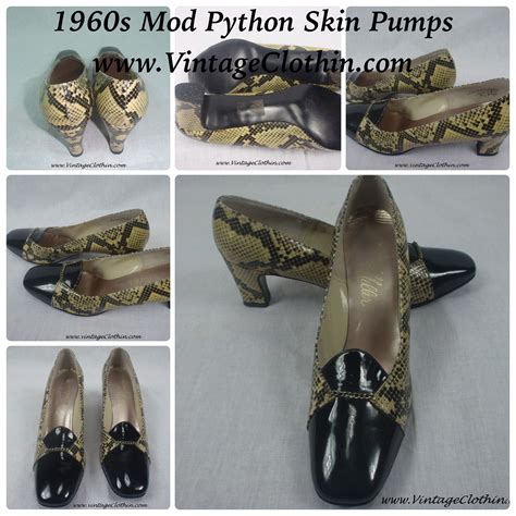 1960s Python Skin Shoes By Evins Exclusively For I Miller These Mod