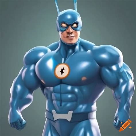 The Tick Superhero Flexing His Muscles On Craiyon