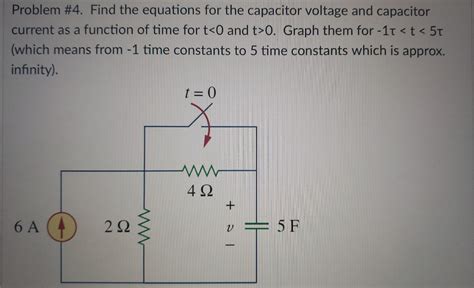 Solved Problem 4 Find The Equations For The Capacitor