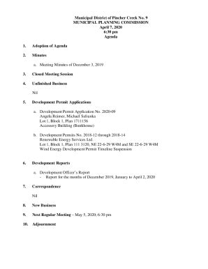 Fillable Online Mdpinchercreek Ab Municipal District Of Pincher Creek