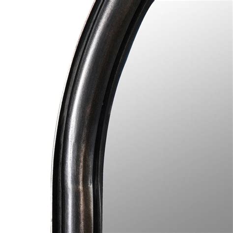 Curved Rectangular Black Wall Mirror Abbey Furniture Home And Interiors