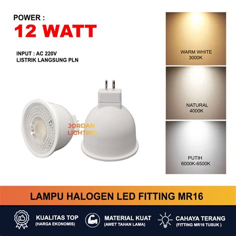 Jual Lampu Halogen Spotlight Led W Mr Sorot Watt Mr Tusuk Watt Shopee Indonesia