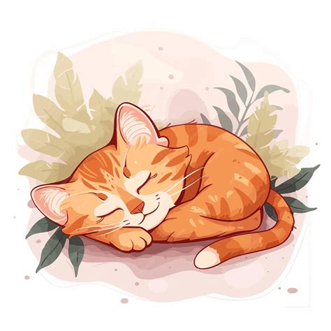 Premium Vector Cartoonsleepingcatvectorillustration