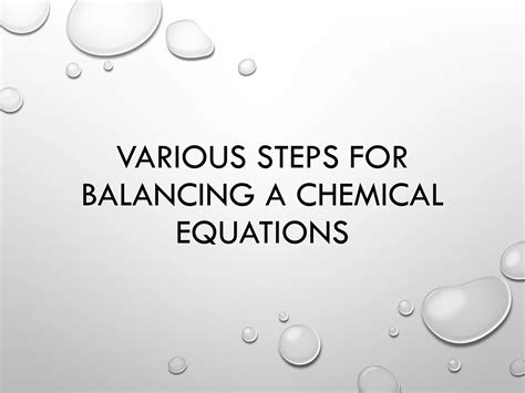 Balancing Equations Pptx Science Class 10 Pptx