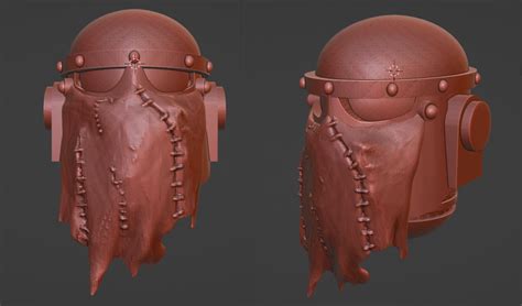 🪖 Helmet With Flayed Skin Mask・free Stl File For ・cults