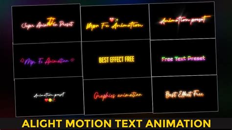 Best 10 Alight Motion Text Animation Presets Text Alight Motion