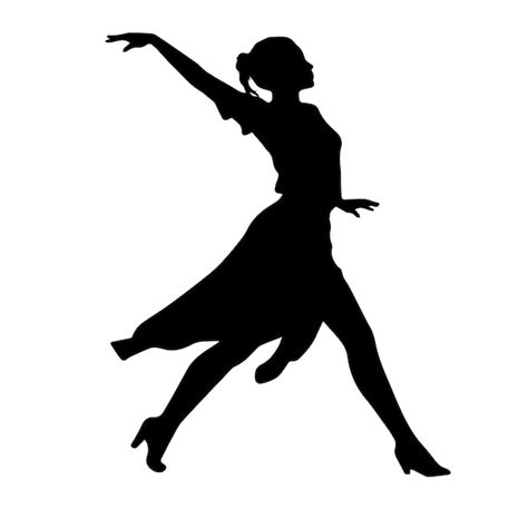 Premium Vector Dancing Figure Silhouette Illustration
