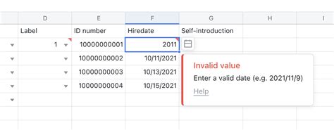 Use Data Validation In Sheets