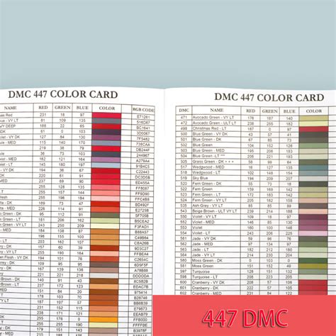 Cahier De Code Couleur Dmc Accessoires Lartera
