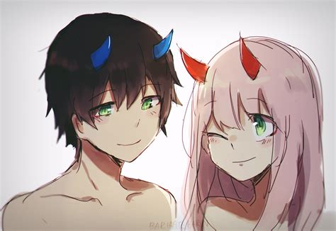 Zero Two And Hiro Darling In The Franxx Drawn By Benelle Danbooru