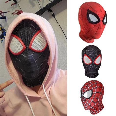 Pvc 스파이더 의상 헬멧 마스크 Kigurumi Hero 원정 11 슈퍼 Hero 코스프레 머리 착용 할로윈 모자 소년 데이