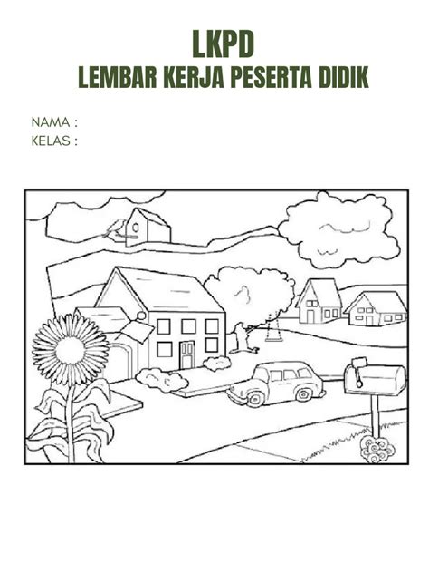 Kuning Ilustrasi Sampul Lkpd Mengenal Lingkungan Sekolah Pdf