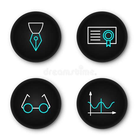 set line graph schedule chart diagram glasses certificate template
