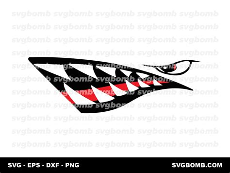 Megalodon Mouth Teeth Vector Svg Eps Svgbomb