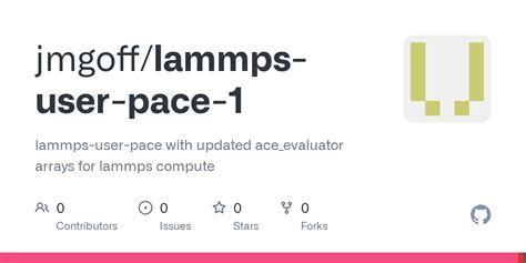 Github Jmgofflammps User Pace 1 Lammps User Pace With Updated Aceevaluator Arrays For