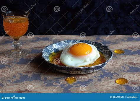 Fried Egg With A Perfectly Runny Yolk Stock Image Image Of Protein