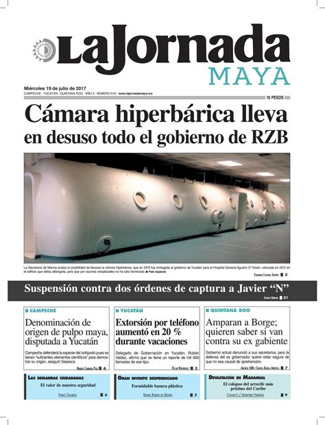 La Jornada Maya · Miércoles 19 De Julio 2017 By La Jornada Maya Issuu