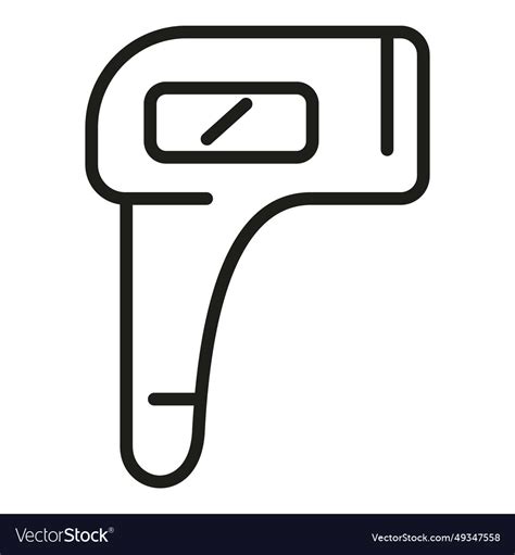 Home Laser Thermometer Icon Outline Royalty Free Vector