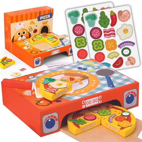 DREWNIANY ZESTAW DO PIZZY PIEC ZRÓB PIZZE ZABAWKA NA RZEPY EL KARTY WZORY Allegro pl