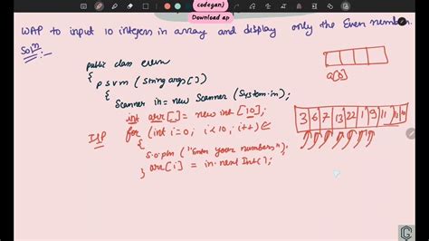 Icse Class 10 Java Array Program 3 Codeganj Lecture 7 Youtube