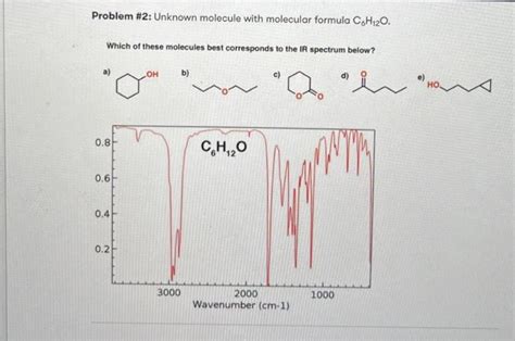 Solved Problem 2 Unknown Molecule With Molecular Formula