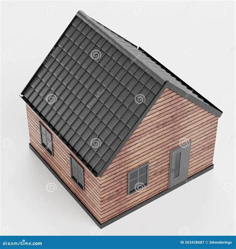 3d Render Of Stylised House Stock Illustration Illustration Of Building Village 263428687