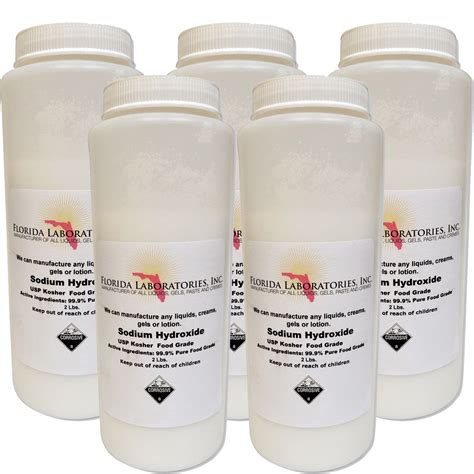 Sodium Hydroxide 10lbs Pounds Beads 999 Pure Food Grade Caustic