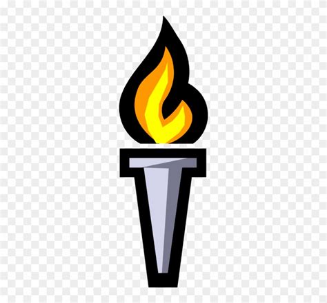 Vector Illustration Of Olympic Flame Commemorates Theft Deped Torch