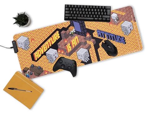 Minecraft Light Up Desk Musemåtte Med Lys 30x80cm 179 Dkk