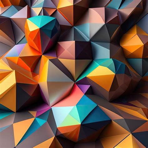 Premium Ai Image Abstract 3d Polygonal Background