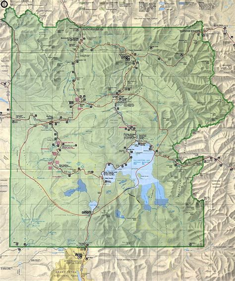 Yellowstone National Park Map London Top Attractions Map