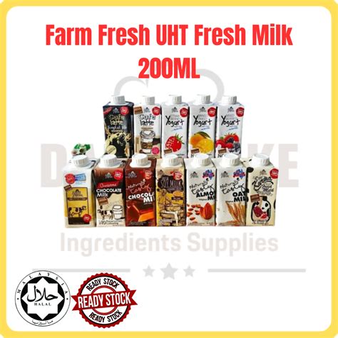 Farm Fresh Uht Fresh Milk 200mlbeverageminuman饮料milksusu牛奶