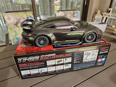 Tamiya Porsche 911 Gt3 992 Tt 02 Chassis Top Zustand Gebraucht
