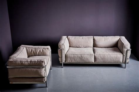Cassina Lc3 Sofa Attributed To Le Corbusier Pierre Jeanneret And