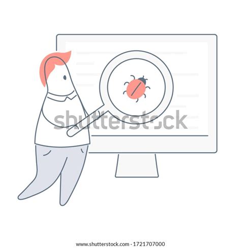 Code Bug Review Debugging Website Testing Stock Vector Royalty Free