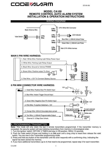 Complete Wiring Diagram For Code Alarm Ca5055