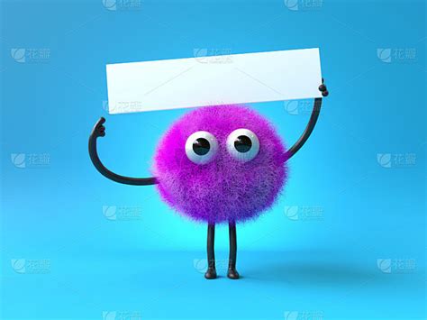 可爱的毛茸茸的怪物