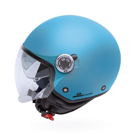 Casco Jet Garibaldi G20 Azul Caribe Mate ECE 22 06 Con Visor Solar Y