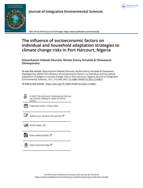Pdf The Influence Of Socioeconomic Factors On Individual And