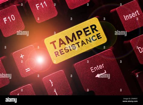 Text Showing Inspiration Tamper Resistance Word Written On Resilent To