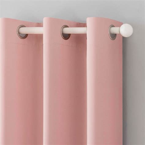 Tiny Dreamers Lyle Blush Pink Blackout Grommet Curtain Panel 84