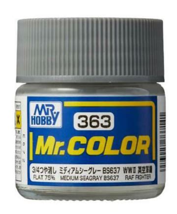 Краска Mr.Color C363 Medium Seagray BS637 (Flat 75%) | Купить на Настолках