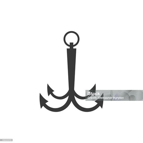 Icône De Vecteur Dancrage Nautica Bateau Symbole Pirate Symbole