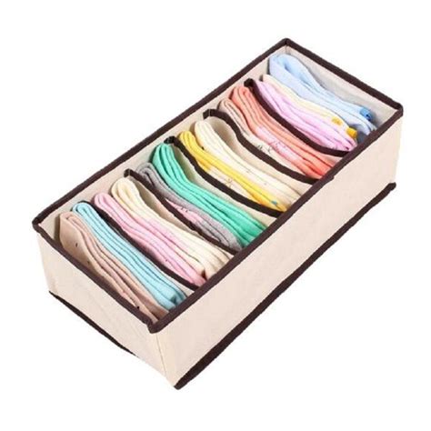 인팍쇼핑 양말 속옷 정리함 16x33x10cm 부직포 옷장 정리 6칸 보관함 생활수납청소욕실