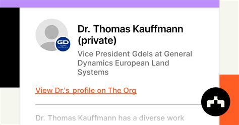 Dr Thomas Kauffmann Private Vice President Gdels At General Dynamics European Land Systems