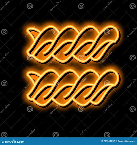 Fusilli Pasta Symbols Or Icons Hand Drawn Black Line Vector