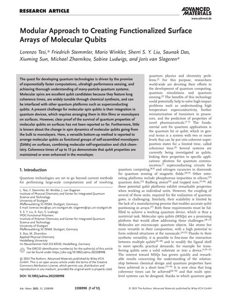 pdf modular approach to creating functionalized surface arrays of