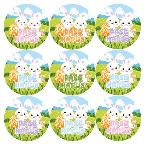 Pasg Hapus Happy Easter Cute Bunny Reward Stickers — Myclassroom