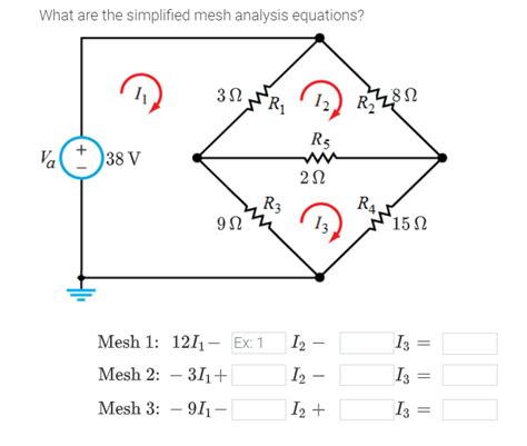 Solved What Are The Simplified Mesh Analysis Equations